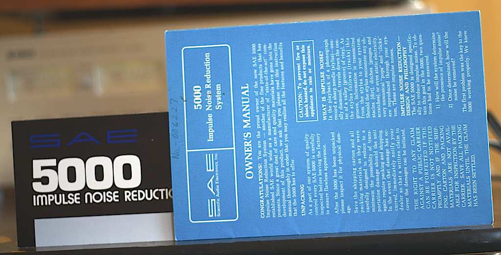 SAE 5000 Impulse Noise Reduction | Tapeheads.net